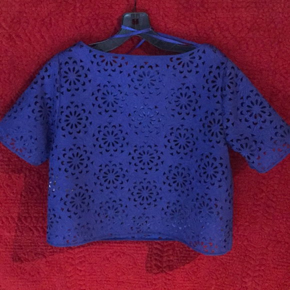 Banana Republic | Tops | Royal Blue Top With Cut Out Details | Poshmark